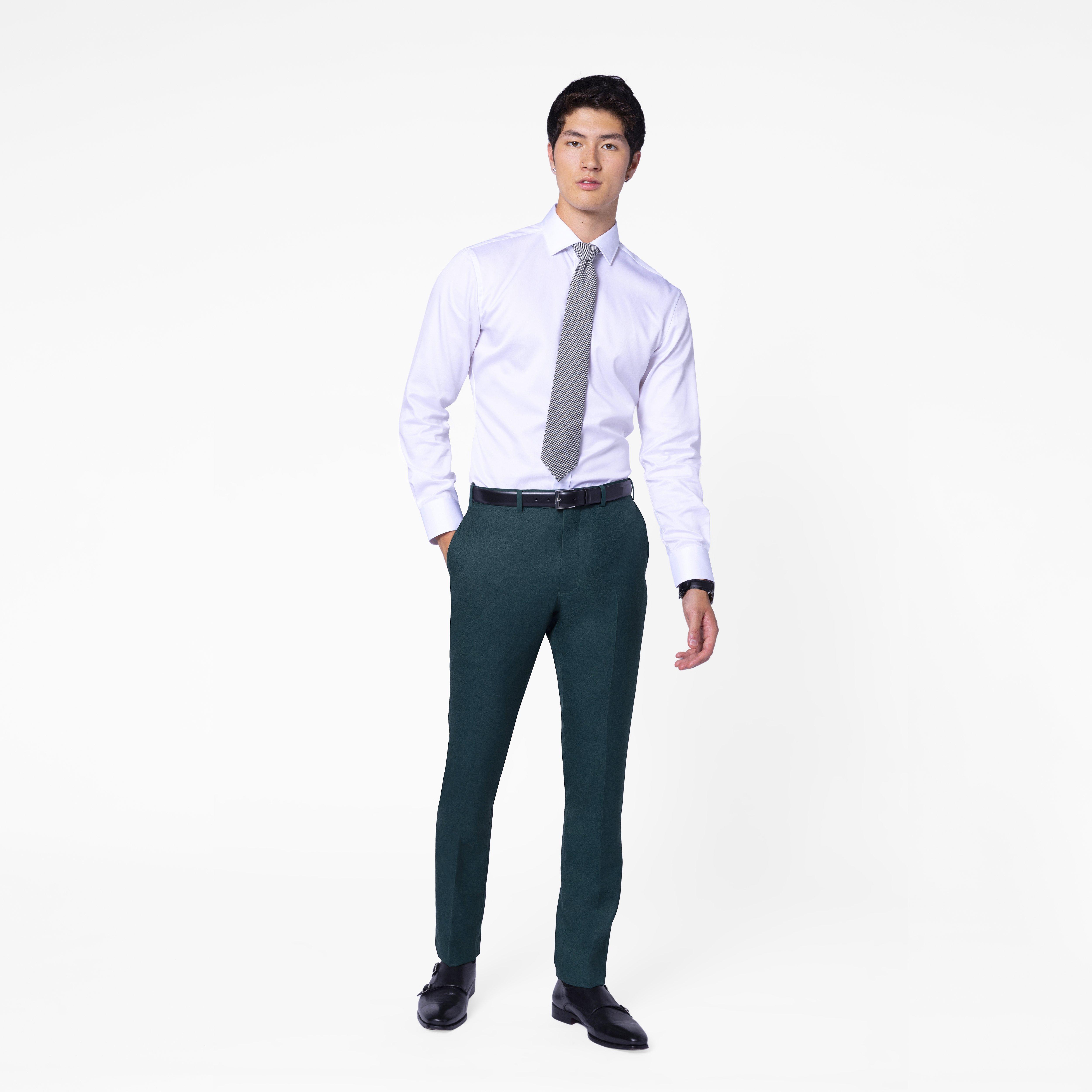 Custom Pants Made For You - Harrogate Hunter Green Pants | INDOCHINO