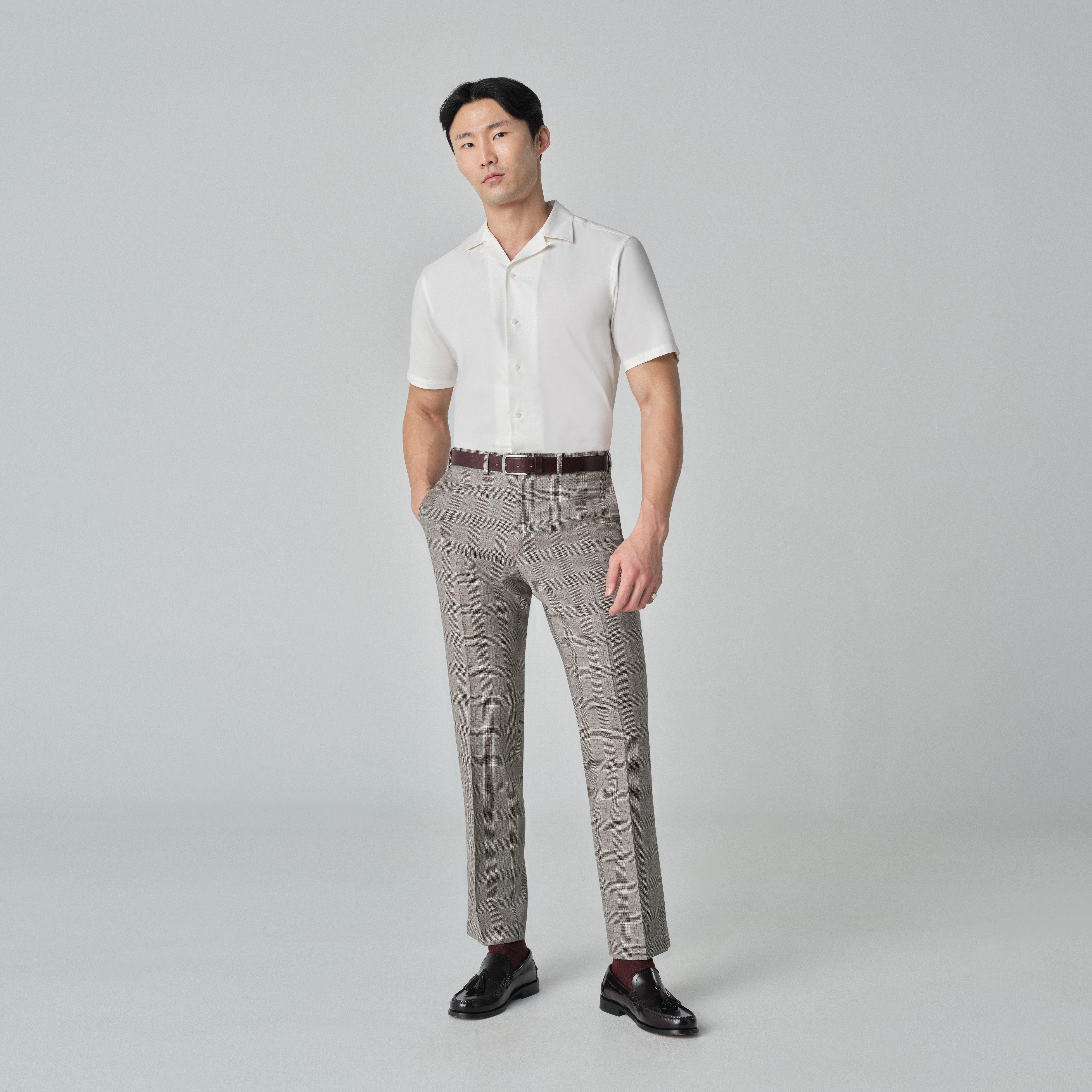 Custom Pants Made For You - Jordanhill Glen Check Brown Pants | INDOCHINO