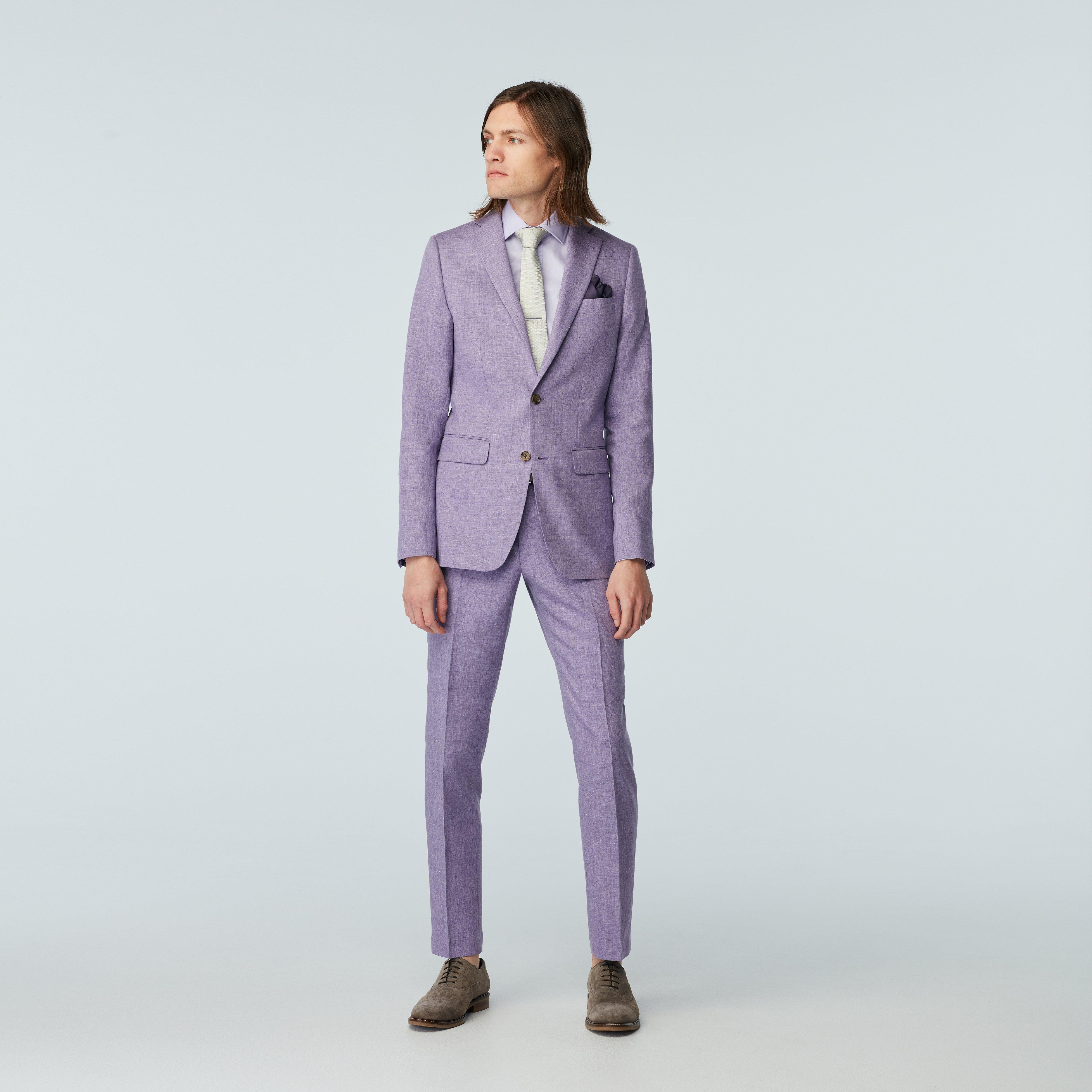 Custom Blazers Made For You - Madesimo Linen Purple Blazer | INDOCHINO