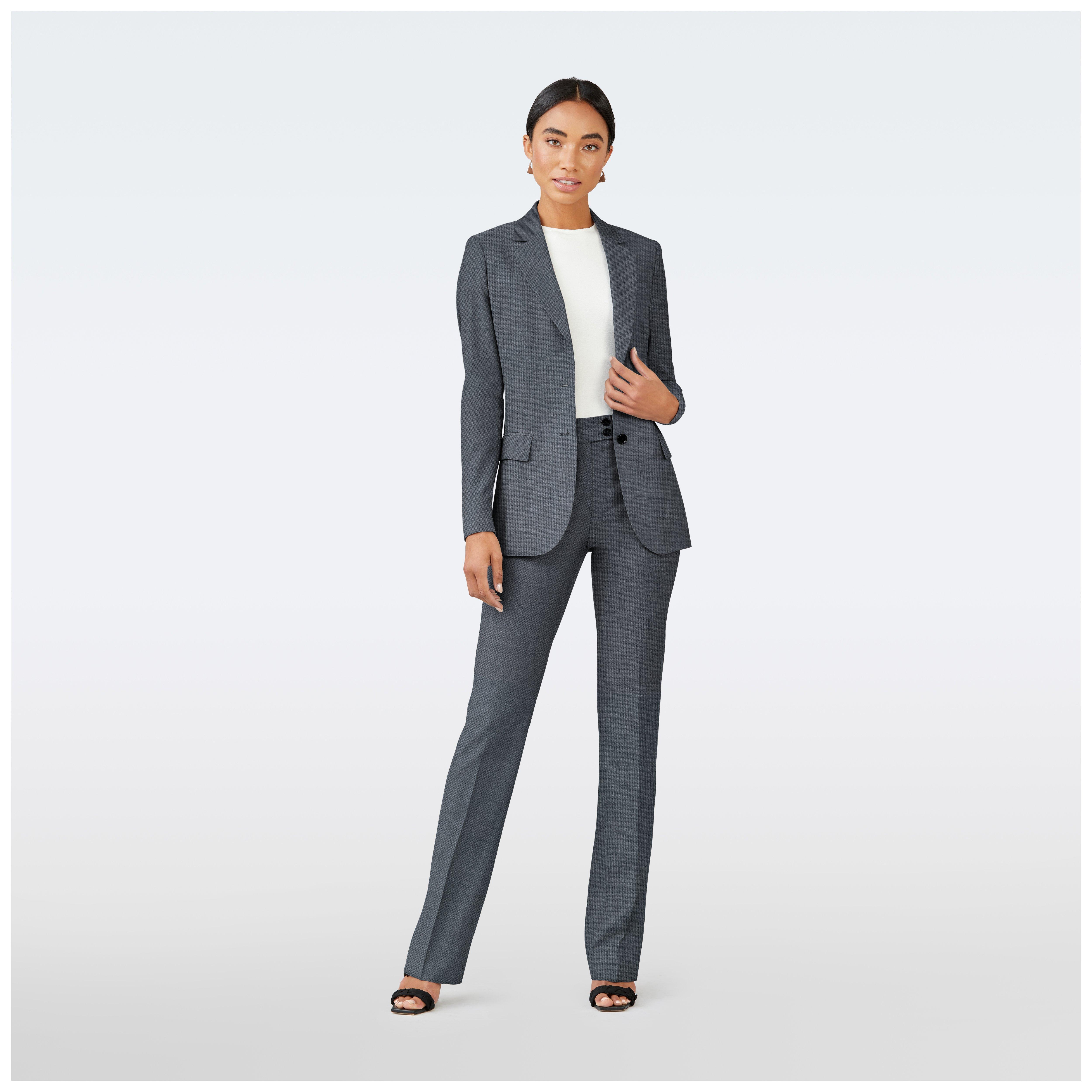 Custom Suits Made For You - Milano Gray Suit Women| INDOCHINO