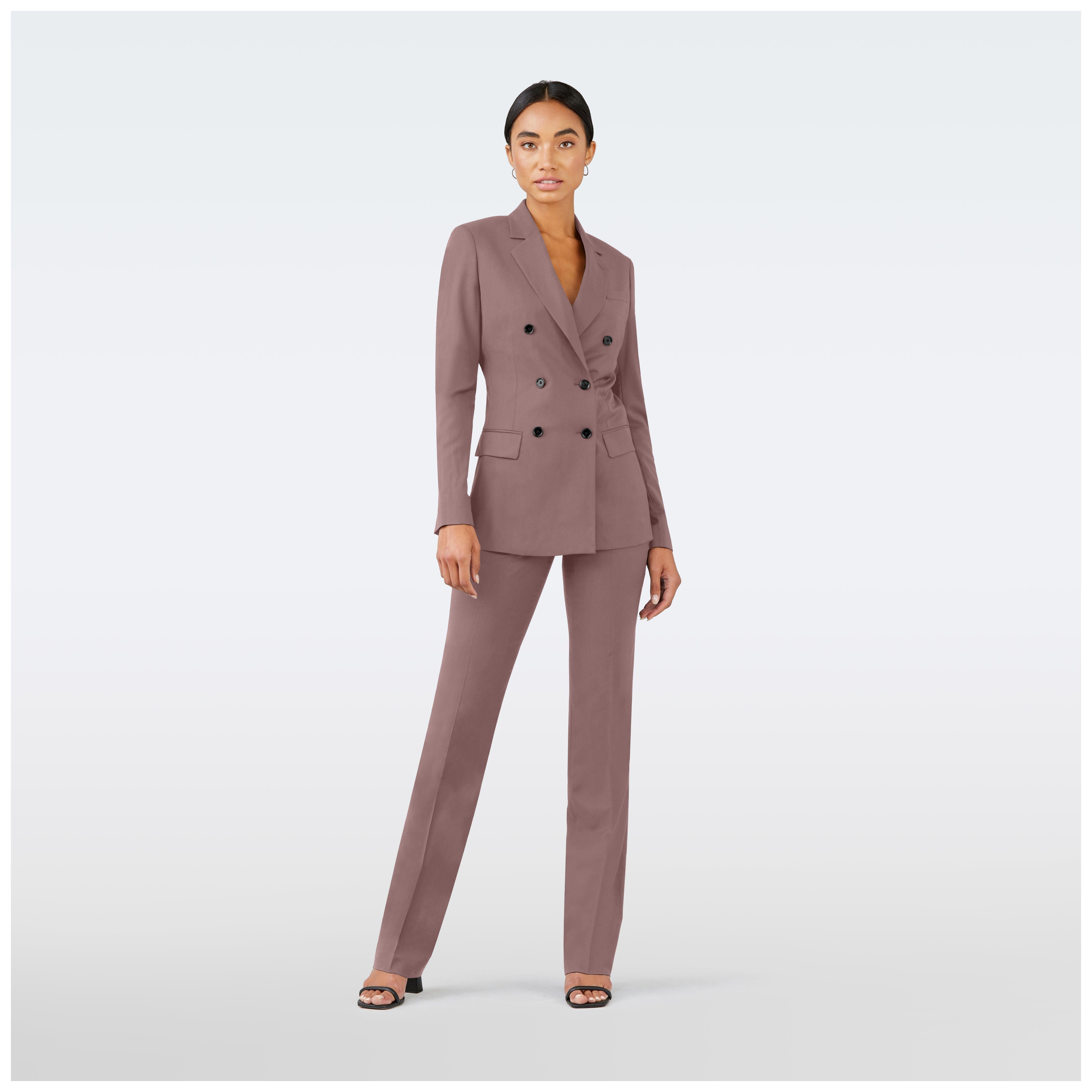 Custom Suits Made For You - Hamilton Sharkskin Lilac Suit Women | INDOCHINO