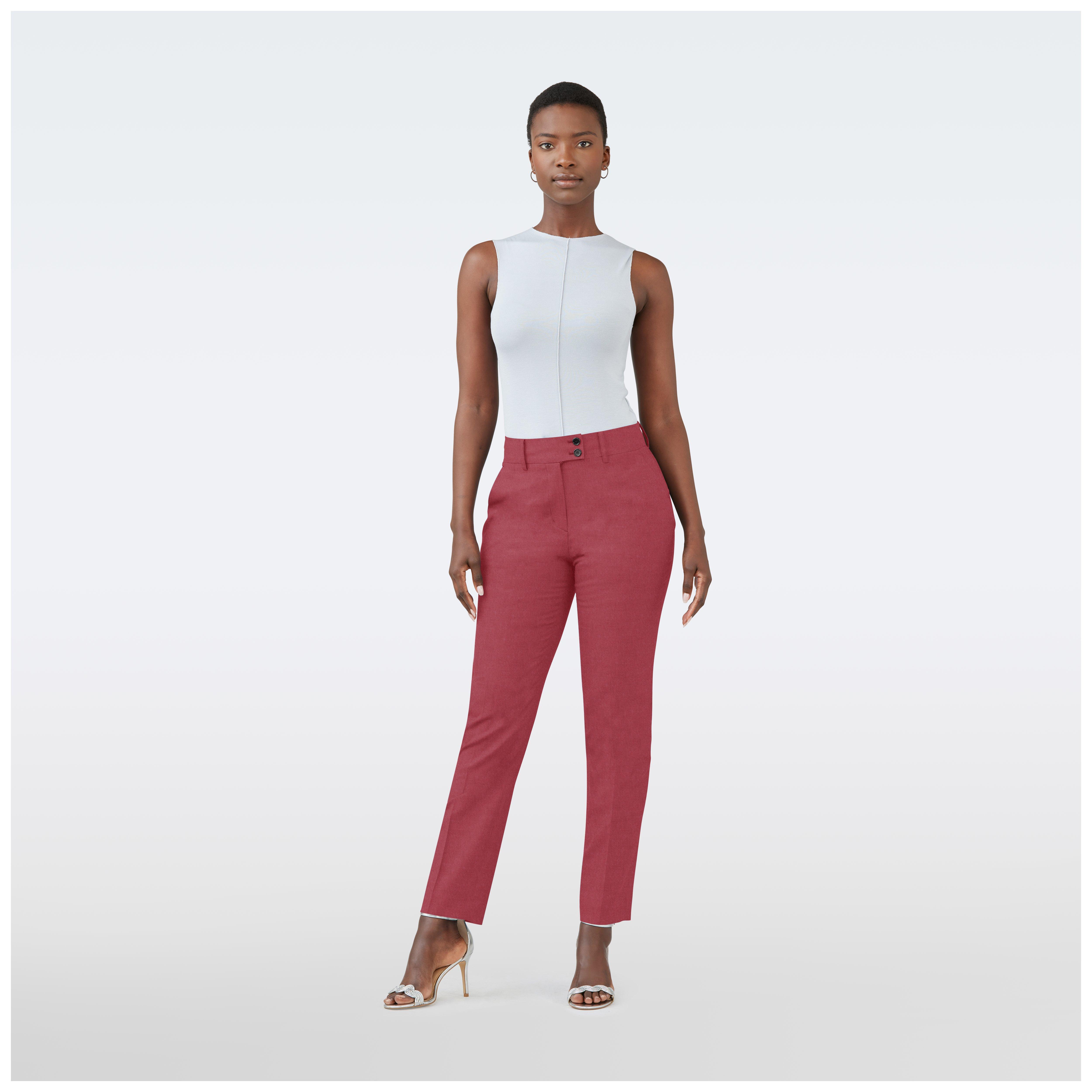 Custom Pants Made For You - Harford Velvet Dusty Rose Pants Women ...