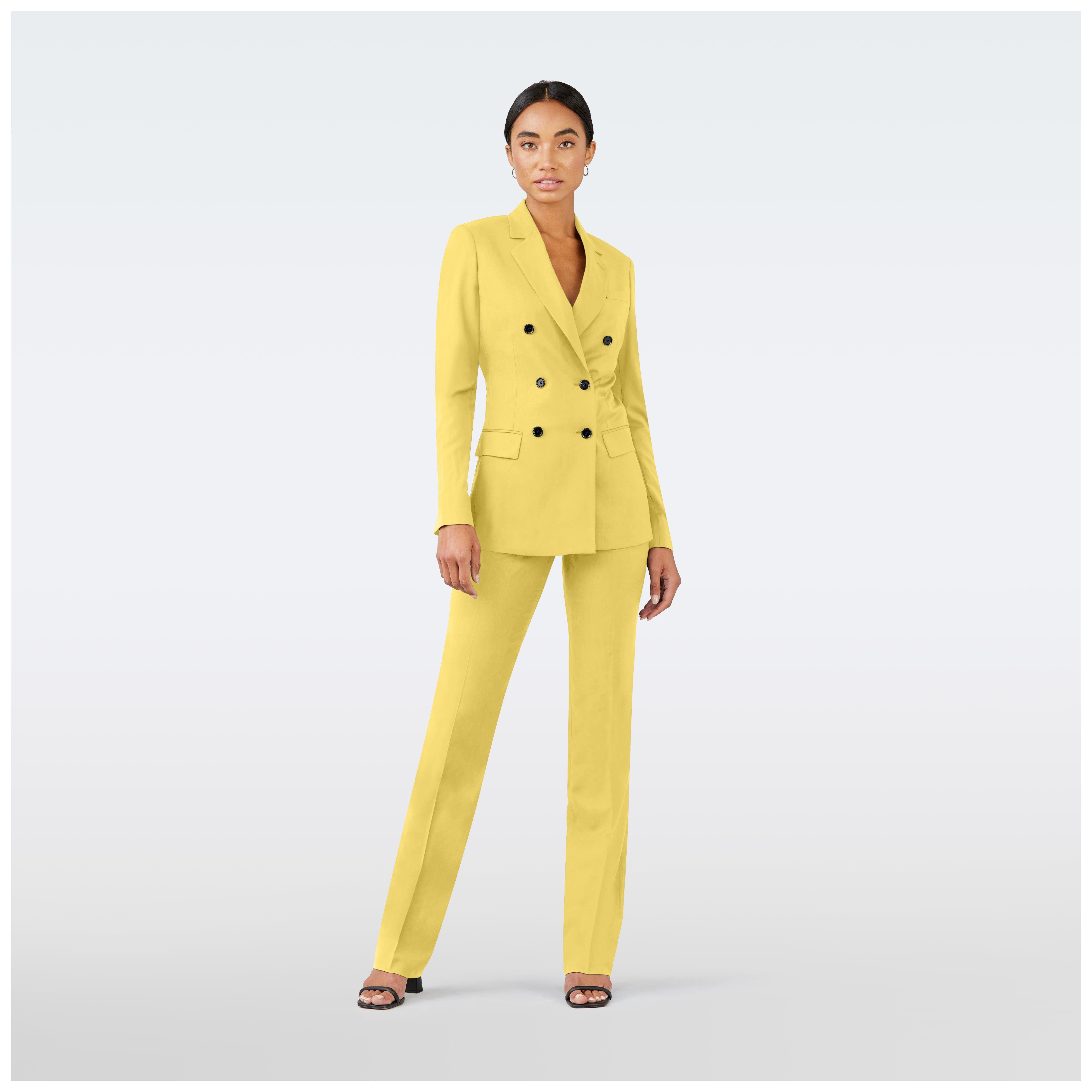 Custom Blazers Made For You - Harrogate Yellow Blazer Women | INDOCHINO
