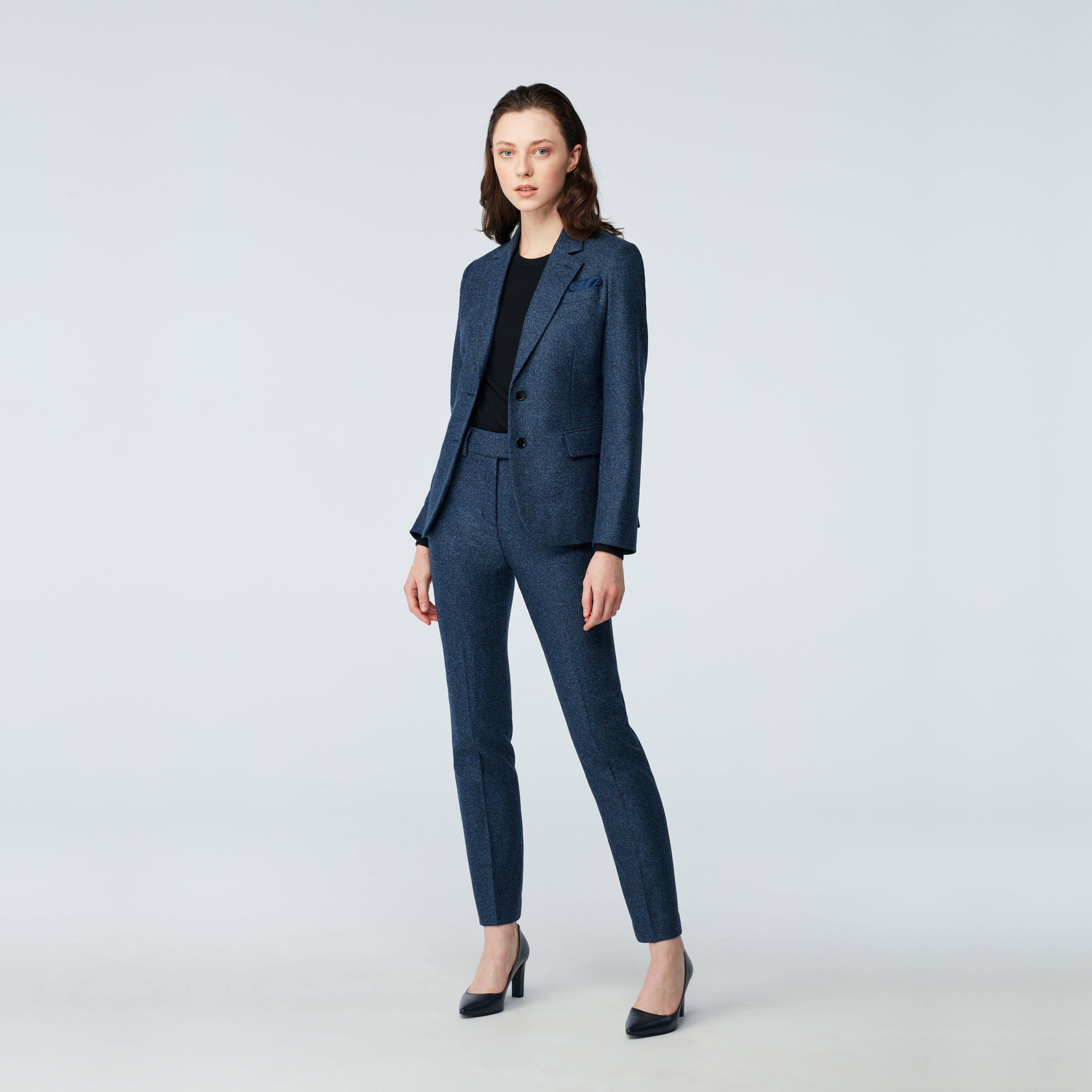 Custom Suits Made For You - Newbridge Tweed Wool Stretch Blue Suit ...