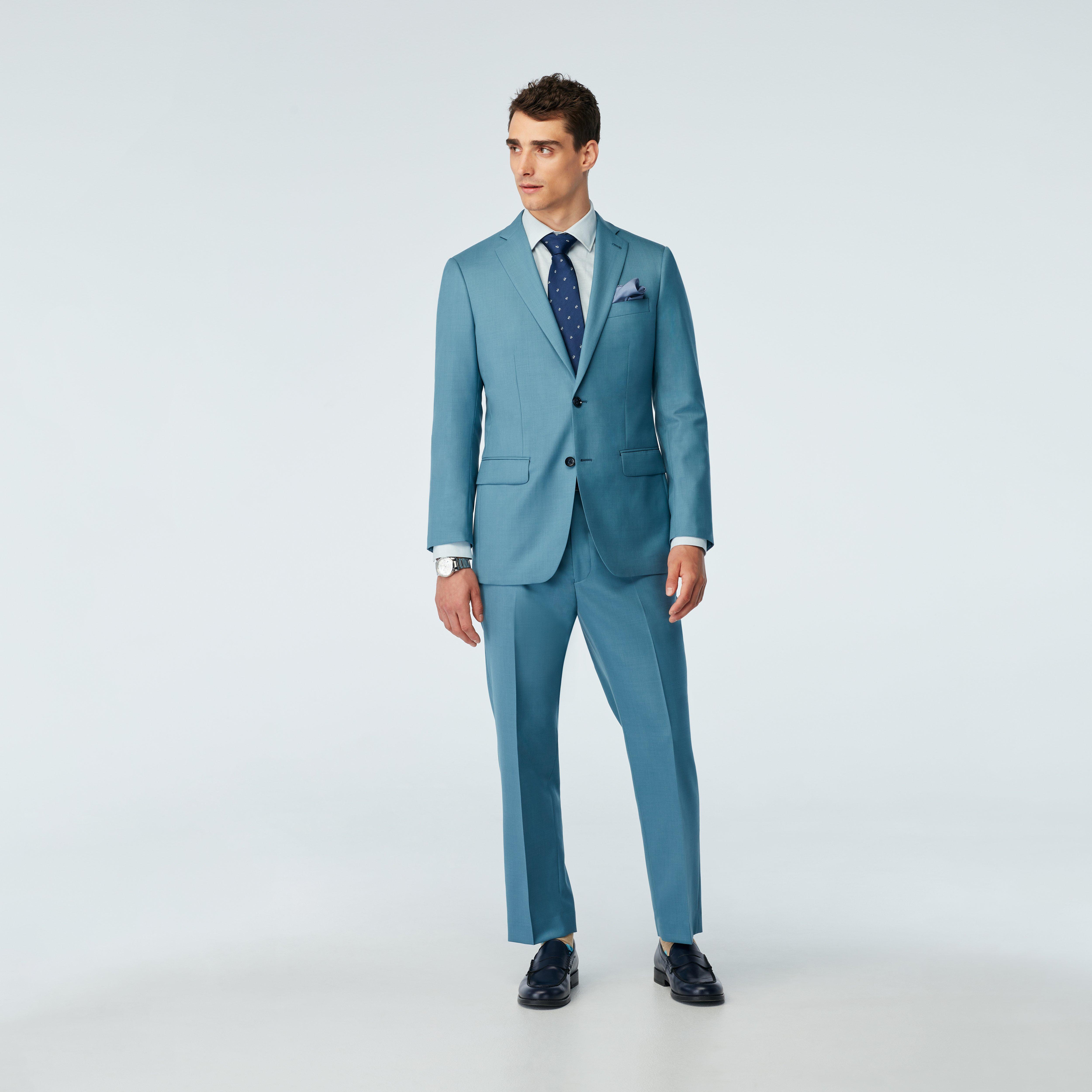 Men's Custom Blazers - Harrogate Stone Blue Blazer | INDOCHINO