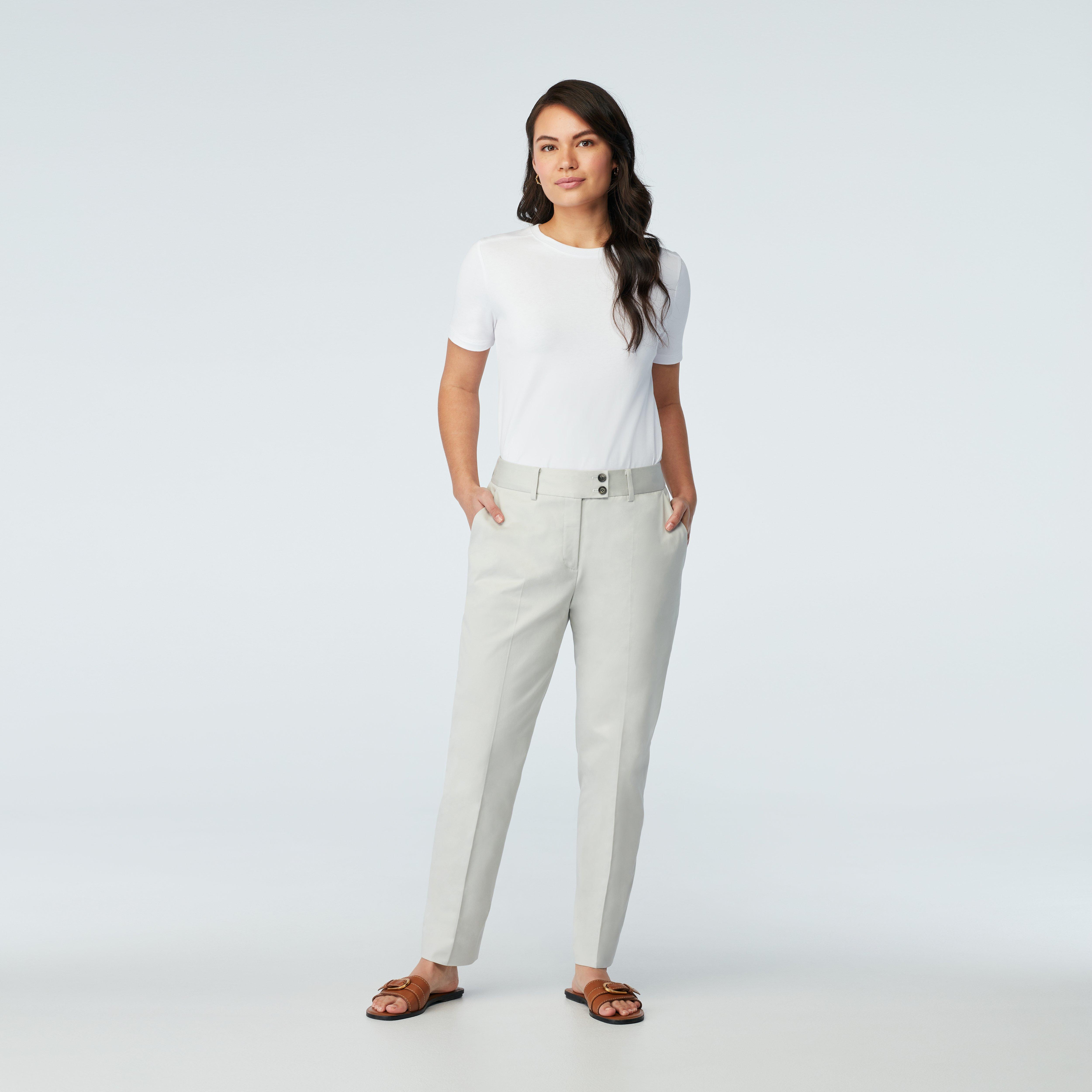 Hartley Cotton Stretch Light Gray Pants