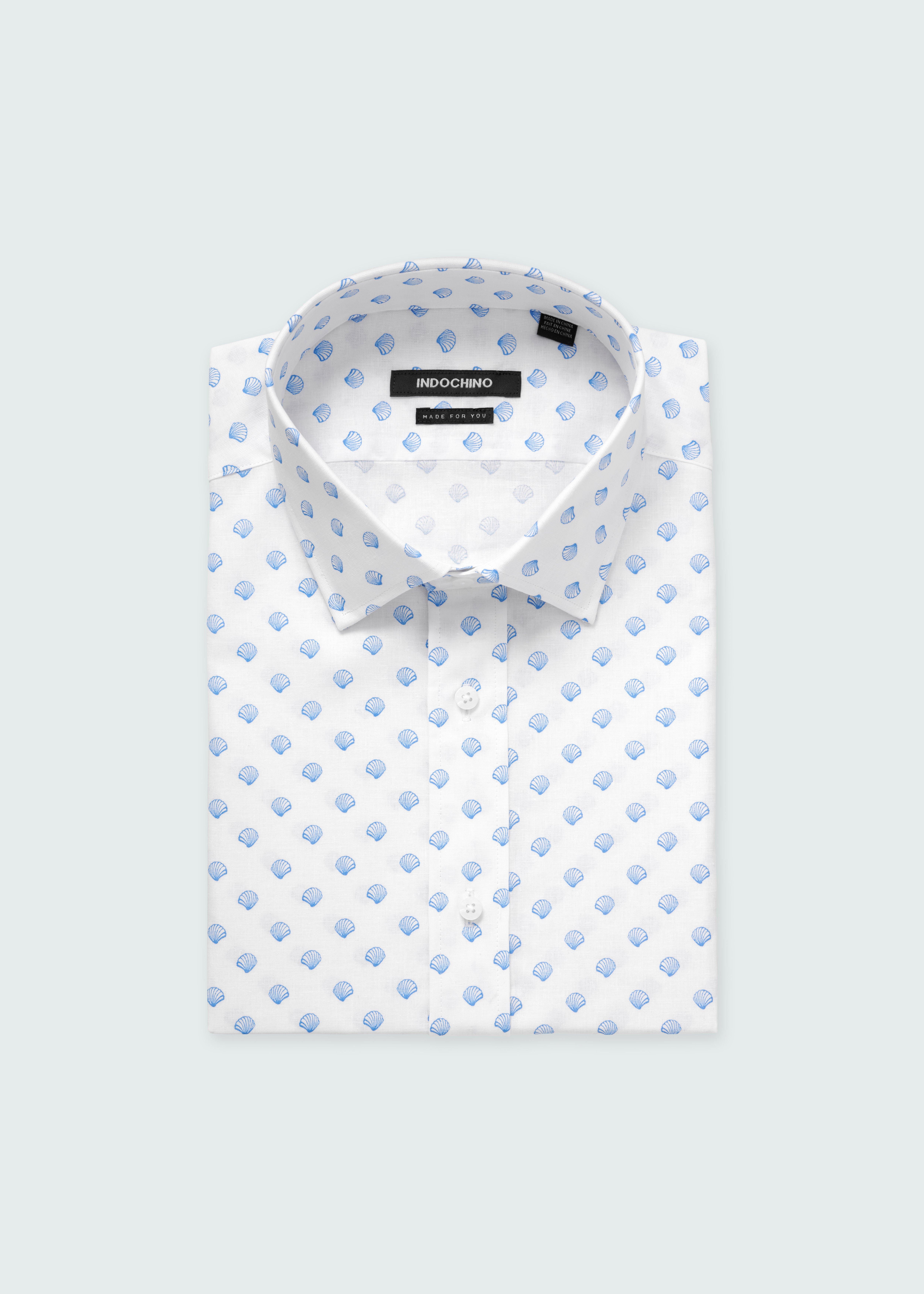 Men's Dress Shirts - Otham Shell Print Shirt | INDOCHINO