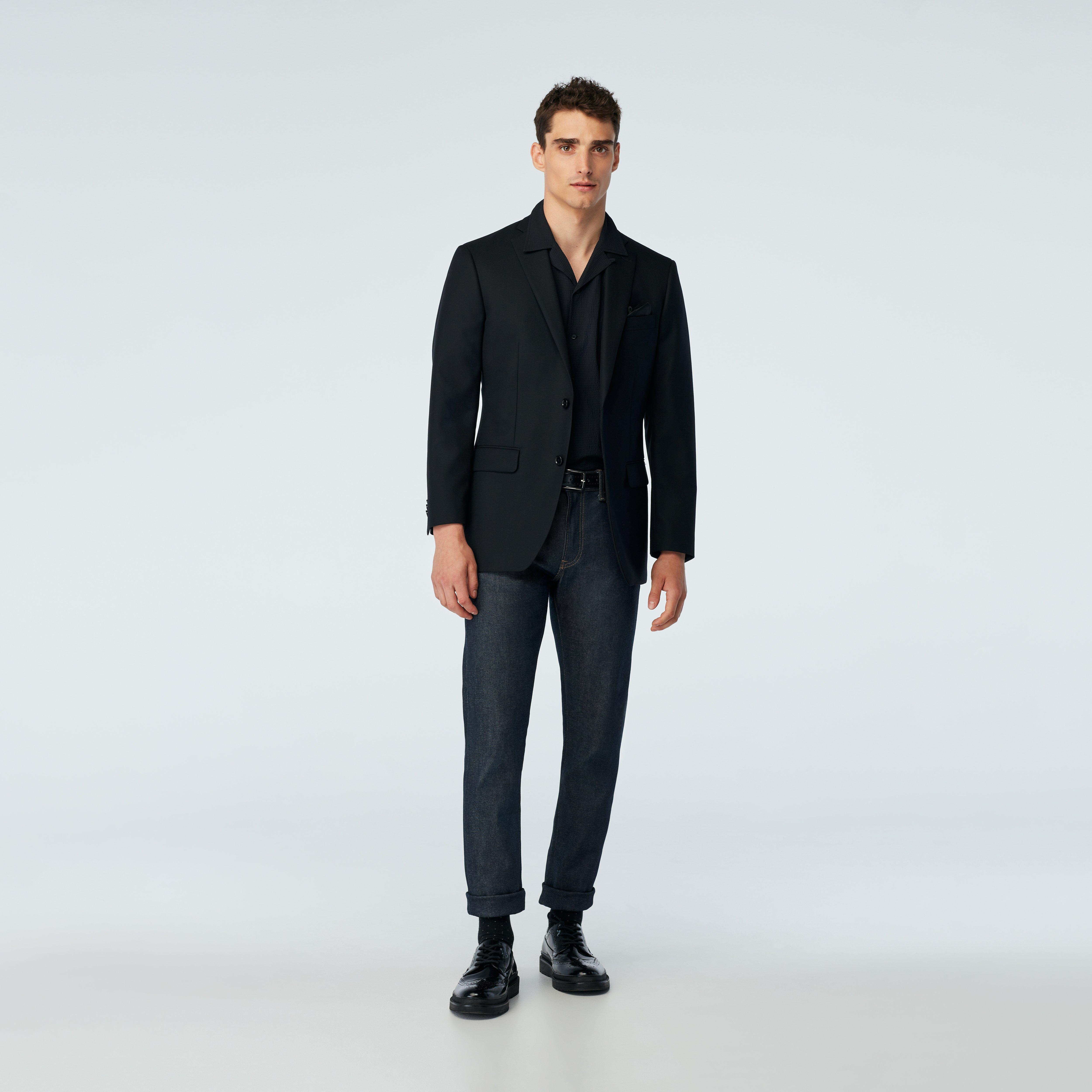 Men's Custom Blazers - Hatton Twill Black Blazer | INDOCHINO