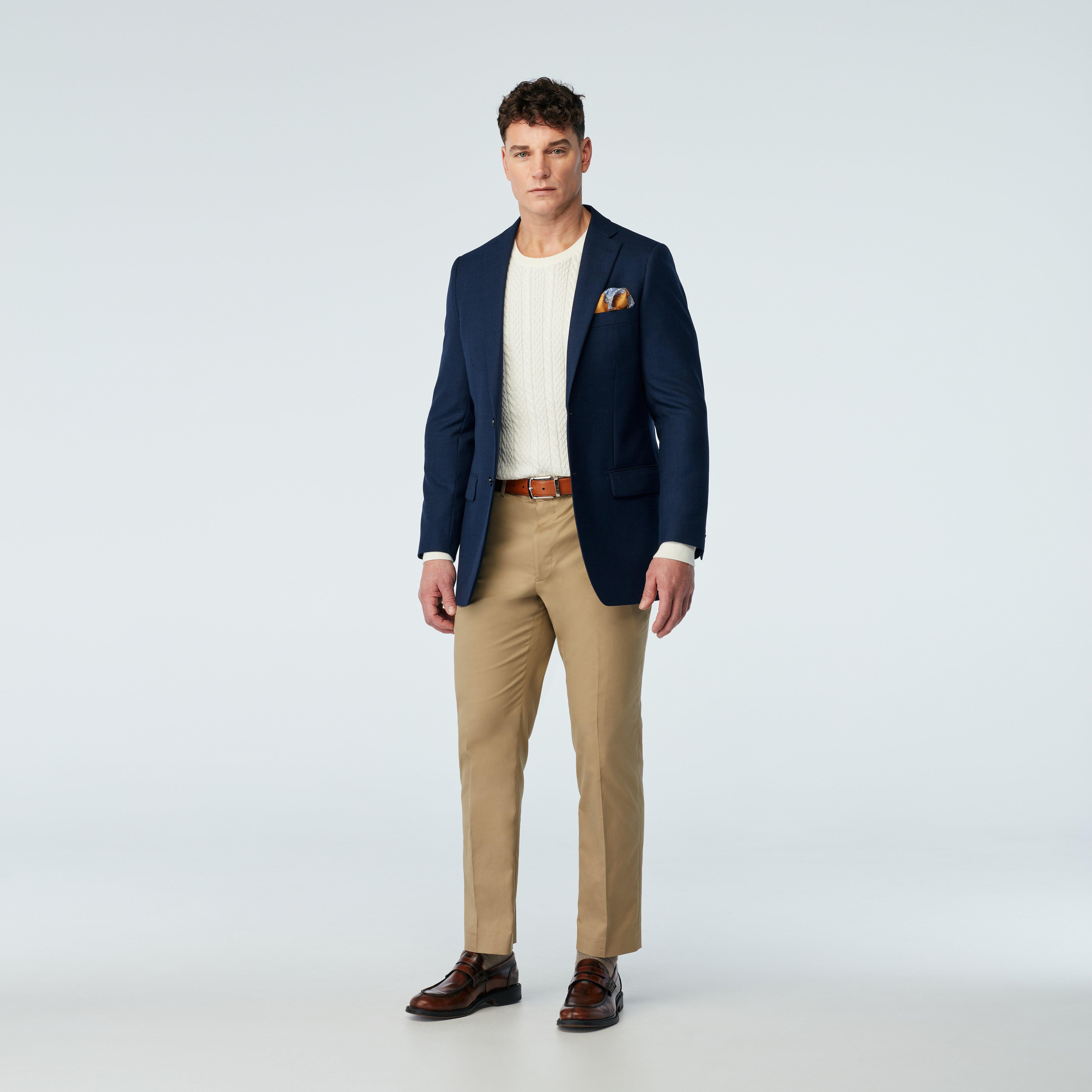 Men's Custom Blazers - Hatton Twill Navy Blazer | INDOCHINO