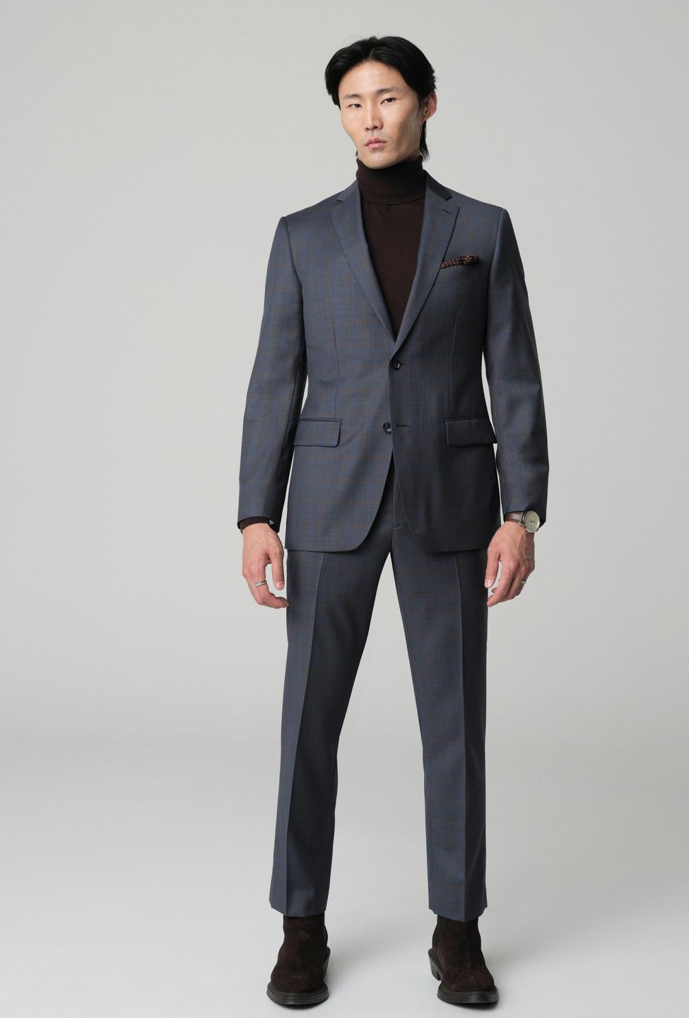 Men's Custom Suits - Paxton Check Blue Suit | INDOCHINO Men's Custom Suits - Paxton Check Blue Suit | INDOCHINO