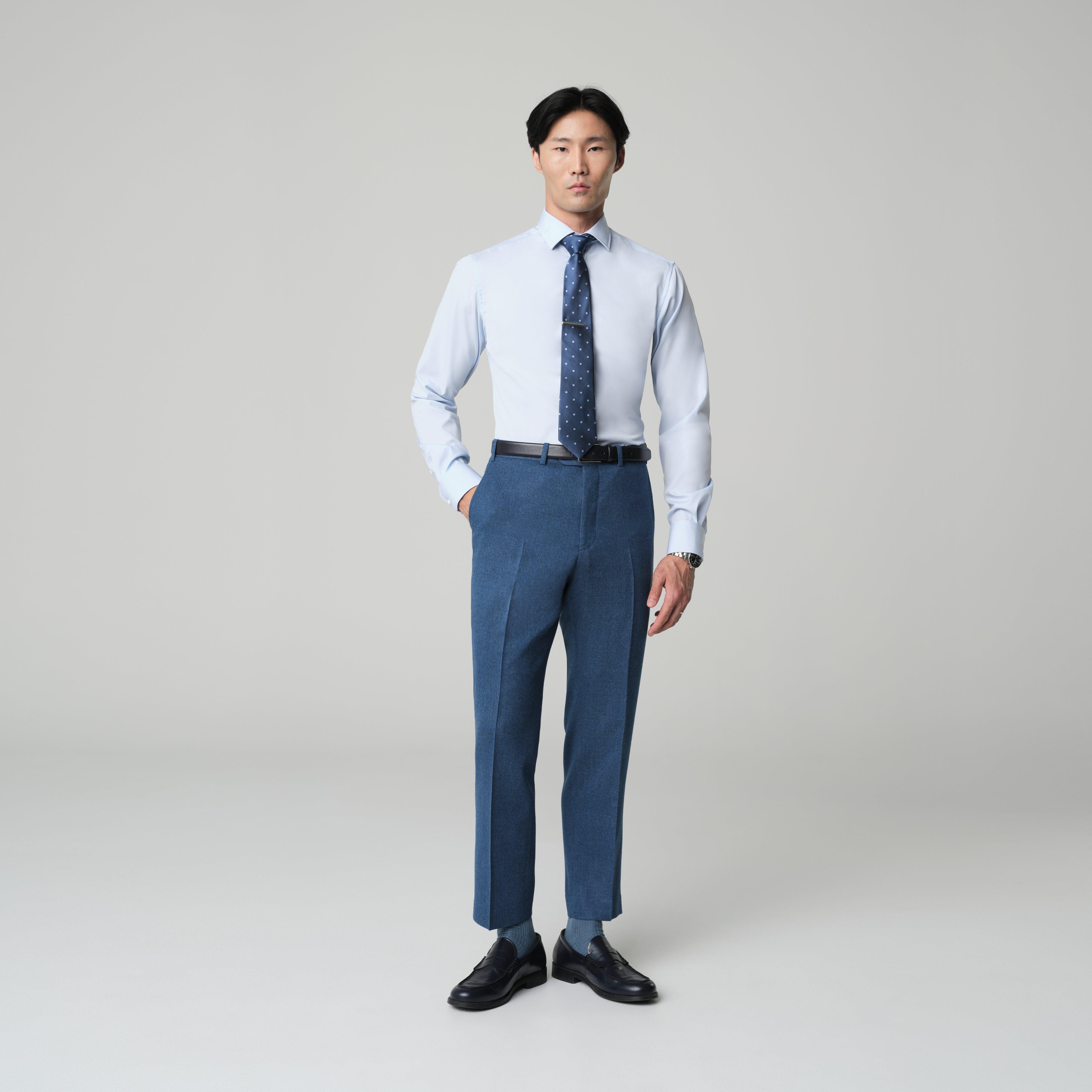 Men's Custom Pants - Peebles Blue Pants | INDOCHINO