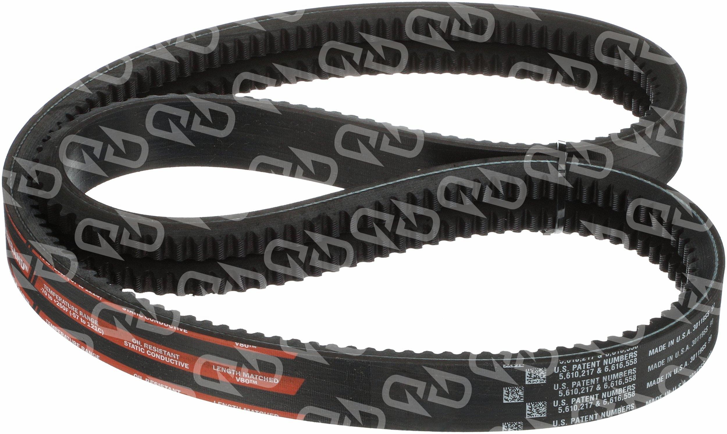 Gates Notch V-Belt, 5VX, 5/8 x 100 in, Two Strands, Narrow Section ...