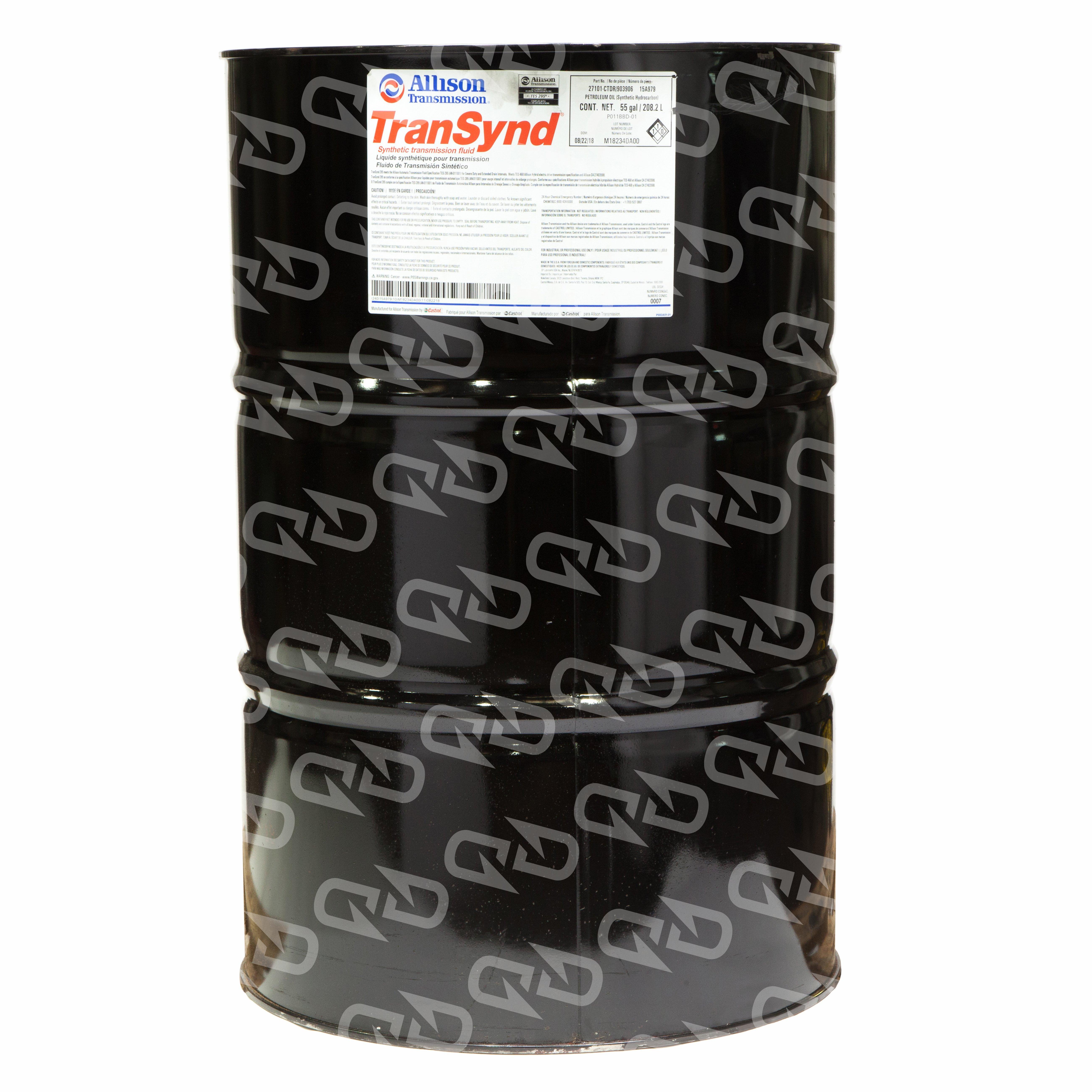 TranSynd Synthetic Transmission Fluid, 55 Gallon, Compatible with 295 ...