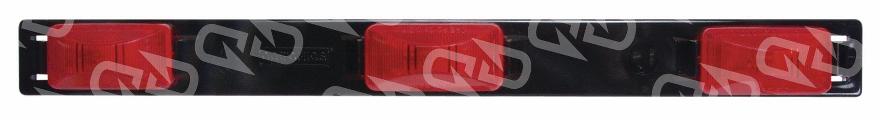 Optronics Red Identification Light Bar, Black ABS Base, Surface Mount ...