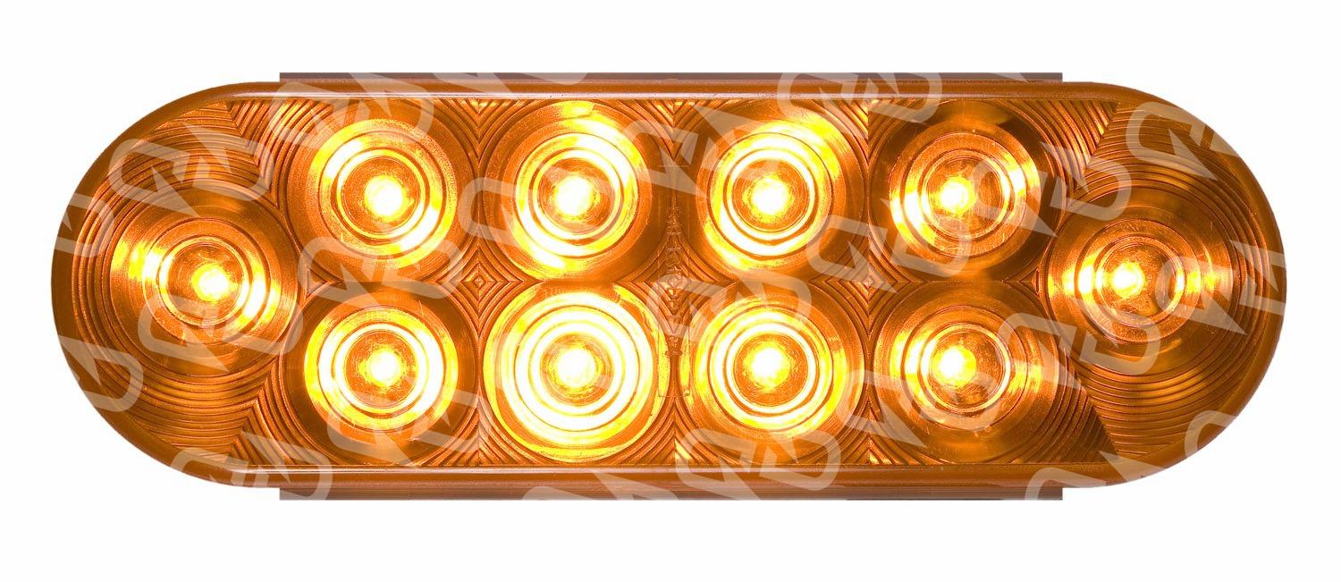 Optronics Amber Oval LED Parking/Turn Light, 6-inch, 10 Diodes OPT ...