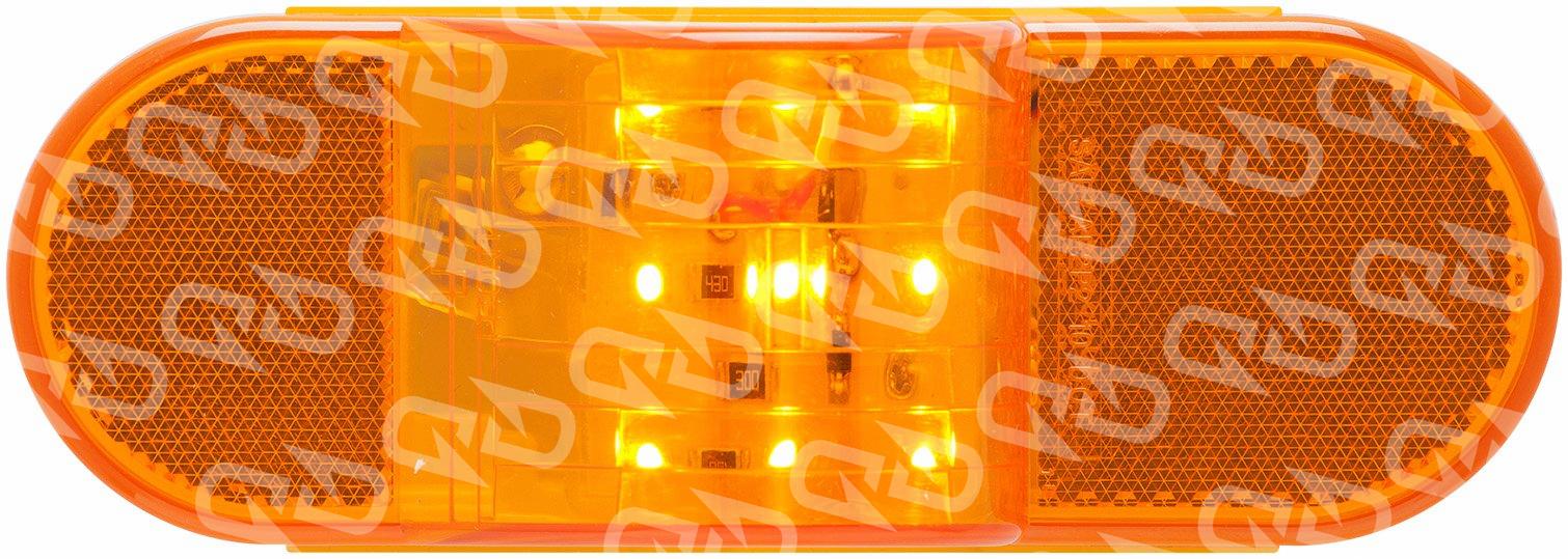 Optronics Amber Oval LED Marker/Turn Light, 6-inch, Grommet Mount, Nine ...